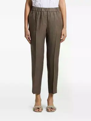 Peserico Elasticated-waist Trousers - Brown