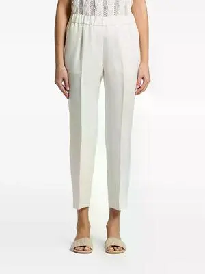 Peserico Elasticated-waist Trousers - White