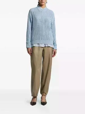 Peserico Sequin-embellished Cordonet Knit Sweater