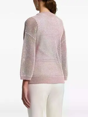 Peserico Sequinned Open-knit Crew-neck Sweater