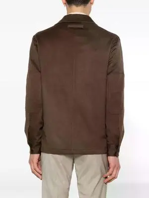 Zegna Button Flap Pocket Shirt - Brown