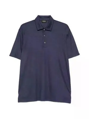 Zegna Button Polo Shirt - Blue