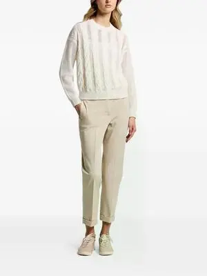 Peserico Cuffed Trousers - Neutrals