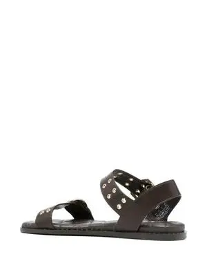 BLAUER. Heart Buckle Leather Sandals
