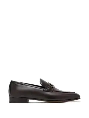 FERRAGAMO Crocodile-effect Loafers - Brown
