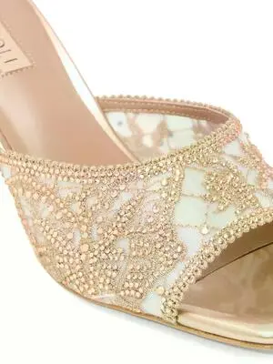 NICOLI Lace Embellished Mules