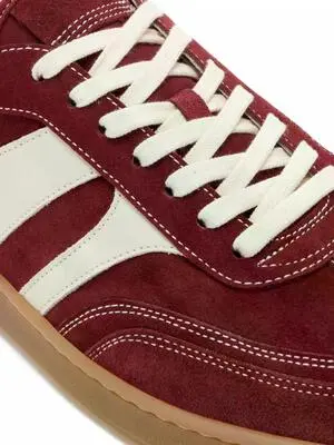 COLLEGIUM Striped Lace-up Sneakers - Red