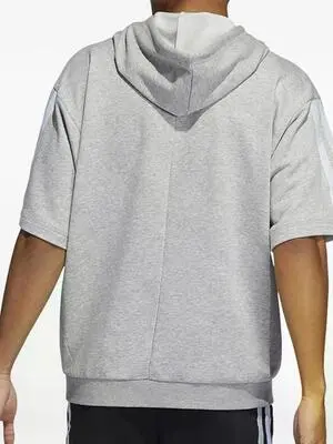 Adidas Donovan Mitchell Short-sleeve Hooded Top - Grey