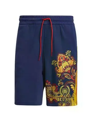 Adidas Paisley-print Track Shorts - Blue