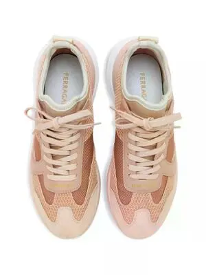 FERRAGAMO Lace-up Mesh Sneakers - Pink