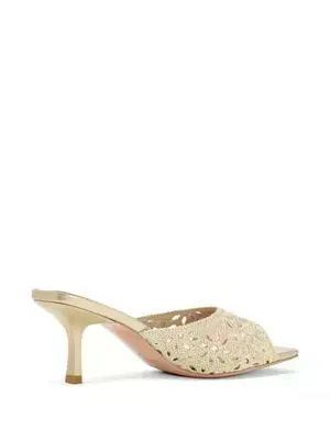 NICOLI Embellished Heeled Mules
