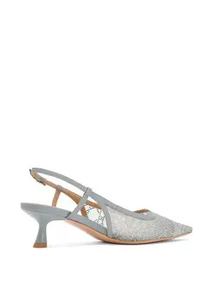 NICOLI Embellished Slingback Pumps