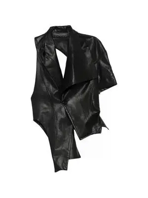 YEHUAFAN Button-detailed Draped Jacket