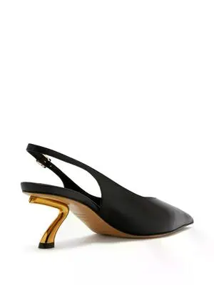 FERRAGAMO Pointed-toe Leather Pumps