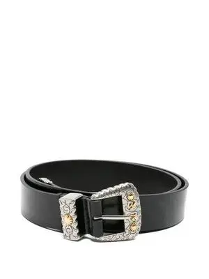 Pinko Floral-buckle Belt - Black