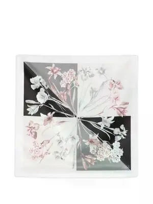 Liu Jo Floral-detail Scarf - Black