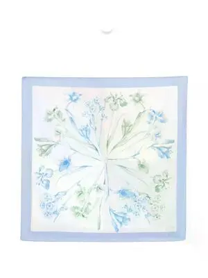Liu Jo Floral-detail Scarf - Blue