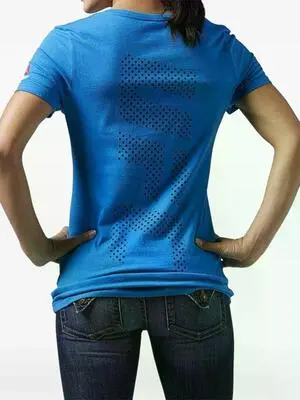 REEBOK Ufc V-neck T-shirt - Blue