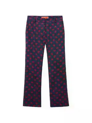 La DoubleJ Floral Trousers - Blue