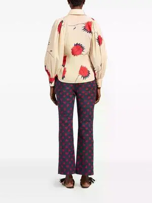 La DoubleJ Floral Cigarette Trousers