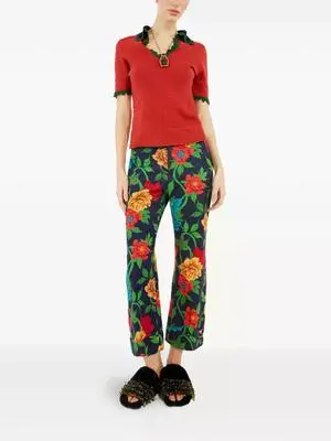La DoubleJ Floral Print Trousers