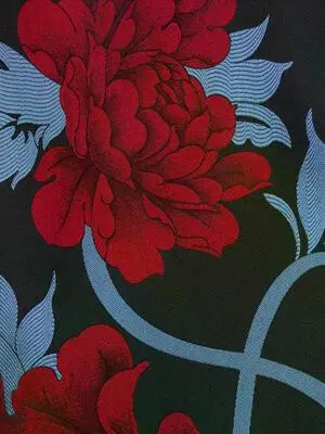 La DoubleJ Floral Jacquard Pencil Skirt - Black