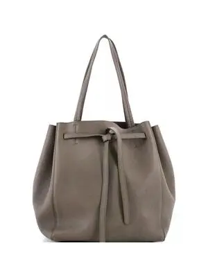 Celine Phantom Tie Cabas Leather Medium Tote Bag - Neutrals