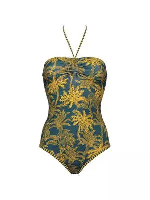 ERES Printed Tie-neck One-piece Swimsuit - Multicolour