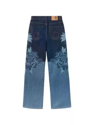 La DoubleJ Floral Print Straight Leg Jeans