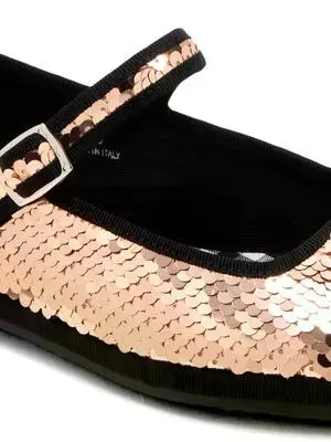 CAPULETTE Sequin-embellished Ballet Flats