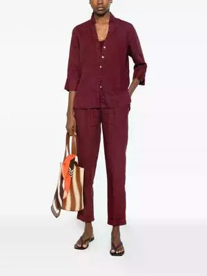 ROSSO 35 Cuffed Linen Trousers