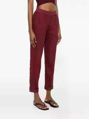 ROSSO 35 Cuffed Linen Trousers