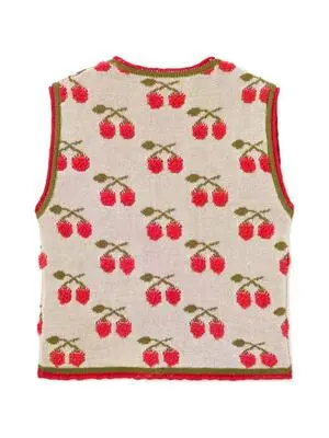 La DoubleJ Cherry Tie Gilet - Neutrals