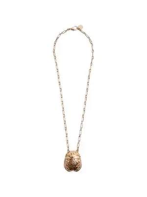 La DoubleJ Solid Ladybug Embellished Necklace - Gold