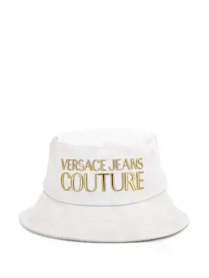 Versace Logo-appliqué Bucket Hat - White