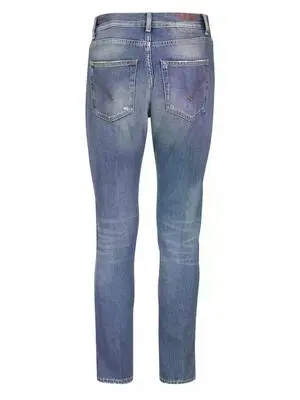 DONDUP Dian Ripped-detail Five-pocket Jeans - Blue