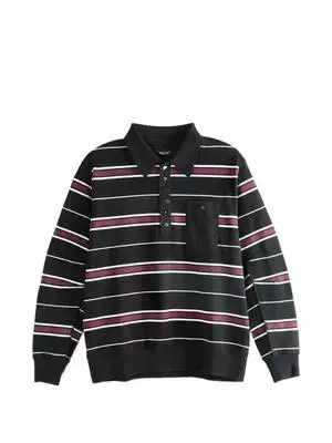 Undercover Striped Pocket Polo Shirt - Black