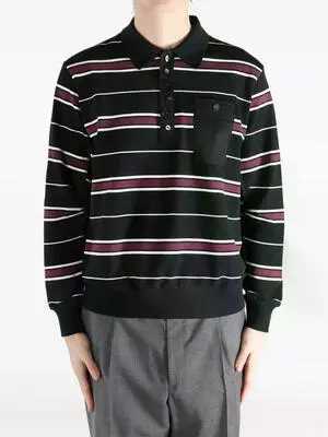 Undercover Striped Pocket Polo Shirt - Black