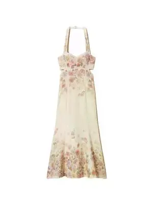 TWINSET Cut-out Floral-print Dress - Neutrals