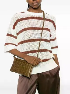 Benedetta Bruzziches Woven Cross Body Bag - Green