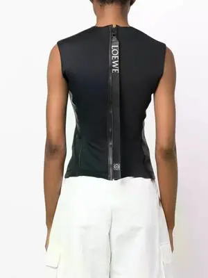 Loewe Round-neck Sleeveless Lambskin Top