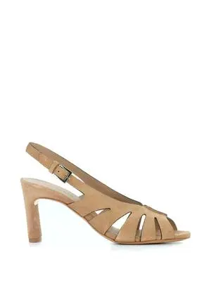 DEL CARLO Cut-out Suede Sandals
