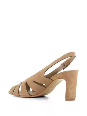 DEL CARLO Cut-out Suede Sandals