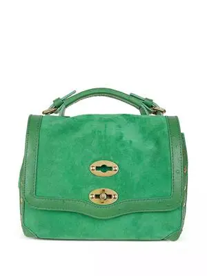 ZANELLATO Baby Postina Leather-trim Suede Tote Bag - Green