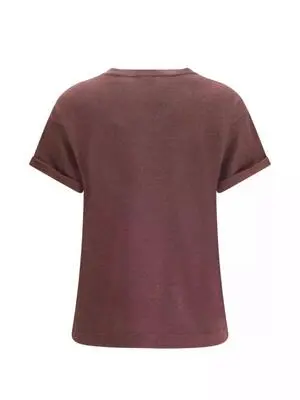 Brunello Cucinelli Rolled-sleeve T-shirt - Brown
