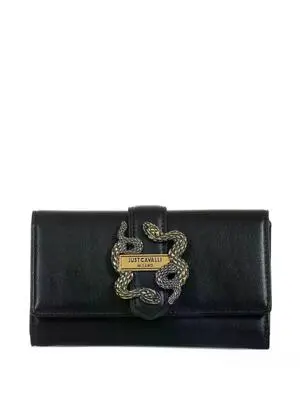Just Cavalli Snake-detail Wallet - Black