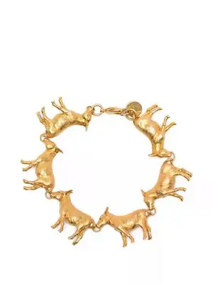 Jacquemus Anes Animal-pendant Bracelet - Gold