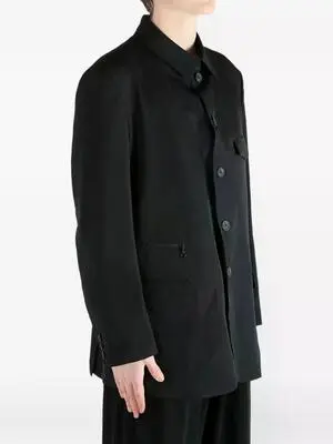 Yohji Yamamoto Button-up Gabardine Jacket
