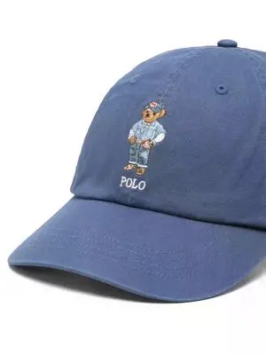 Polo Ralph Lauren Embroidered Bear Baseball Cap - Blue