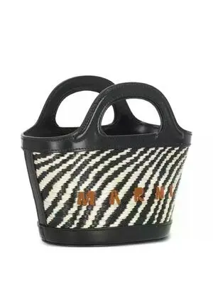 Marni Micro Wavy Raffia-effect Tote Bag